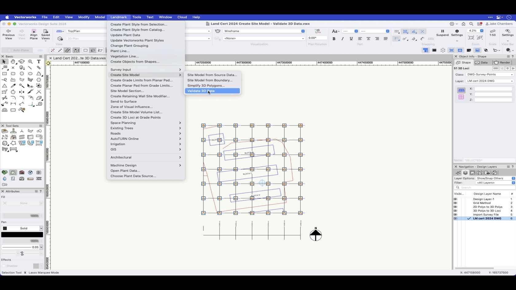 Create Site Model Command Validate 3d Data 2024 Vectorworks University
